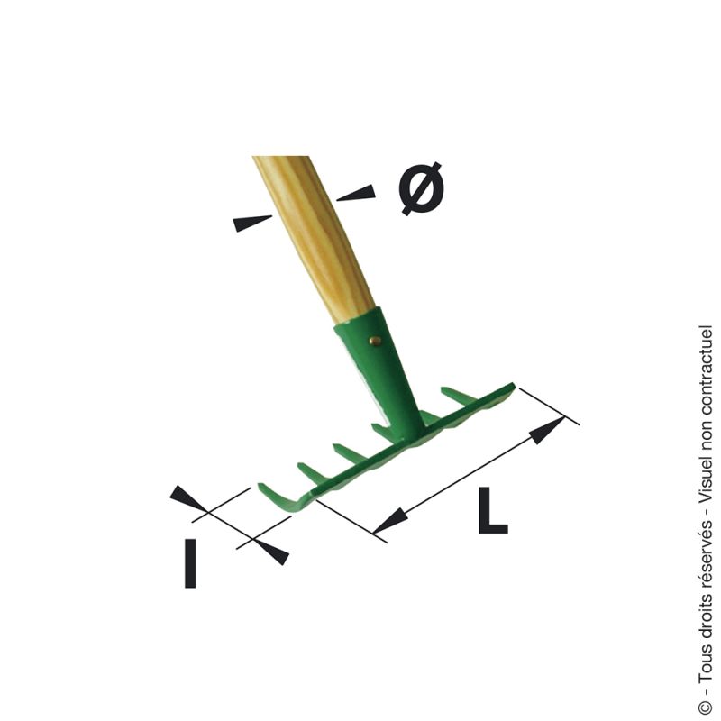 Râteau 6 dents droites d'apprentissage