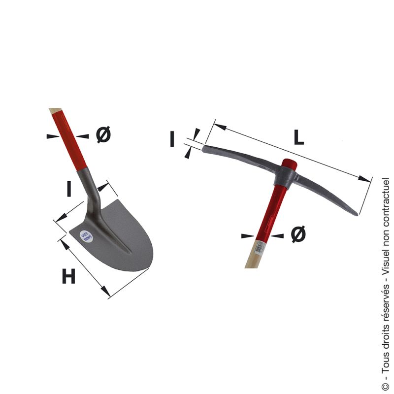 Shovel and pickaxe set